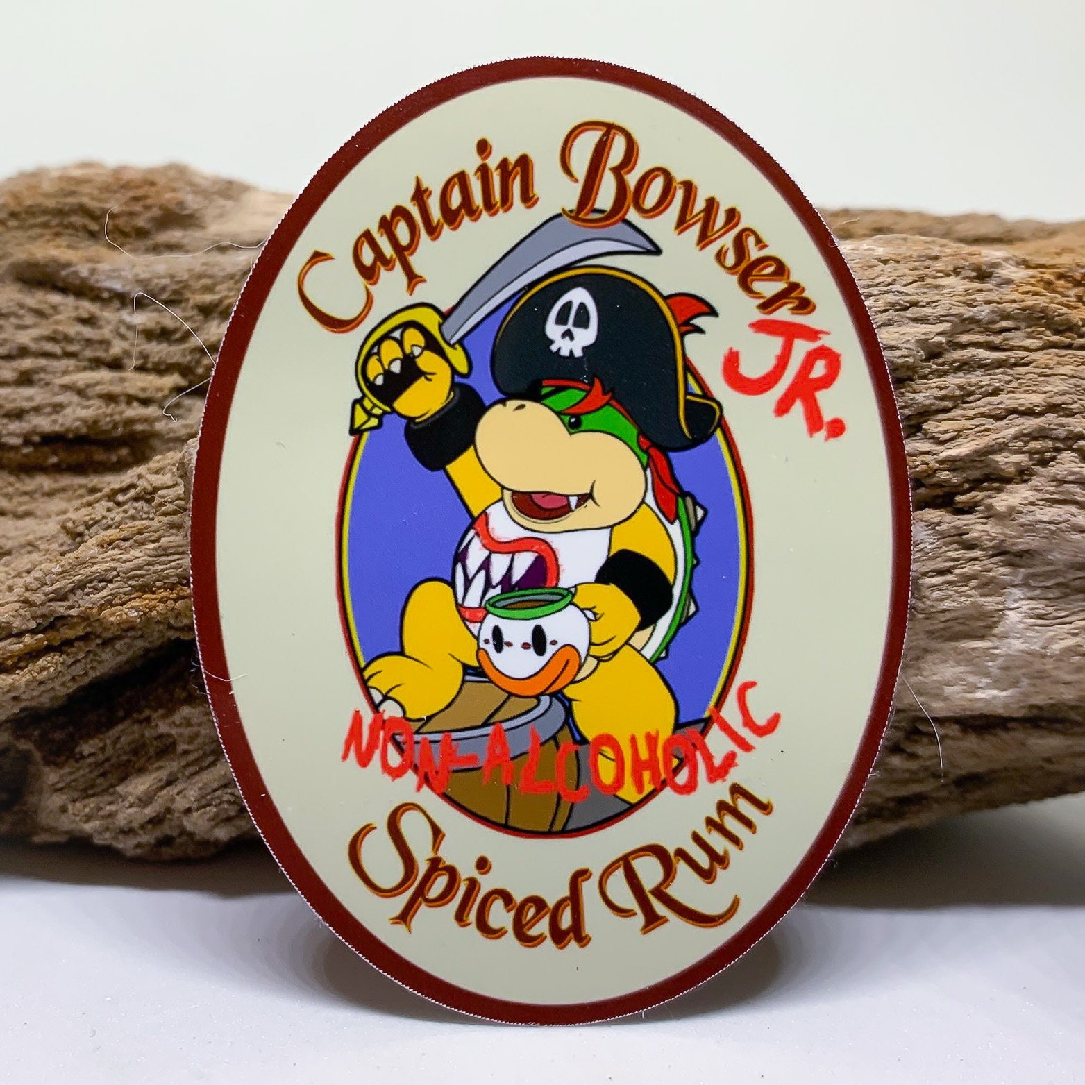 Captain Bowser Jr. Non-Alcoholic Spiced Rum Nintendo Sticker | Etsy