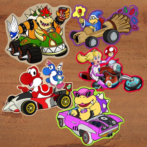 Bowser Mario Kart Sticker - Etsy