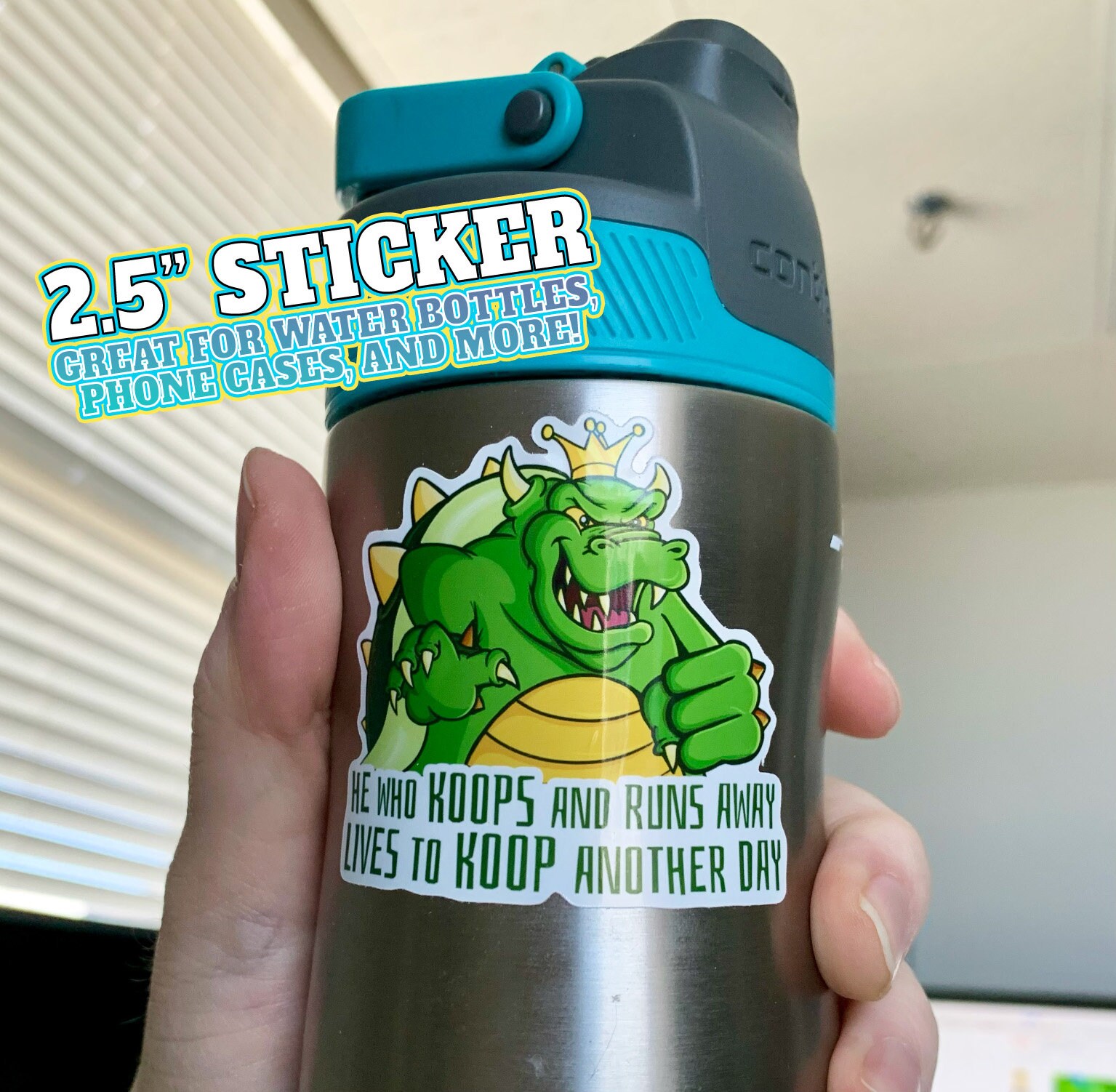 Koopa Troop - Super Mario Bros. Koopa Troopa Glossy Vinyl Sticker ...