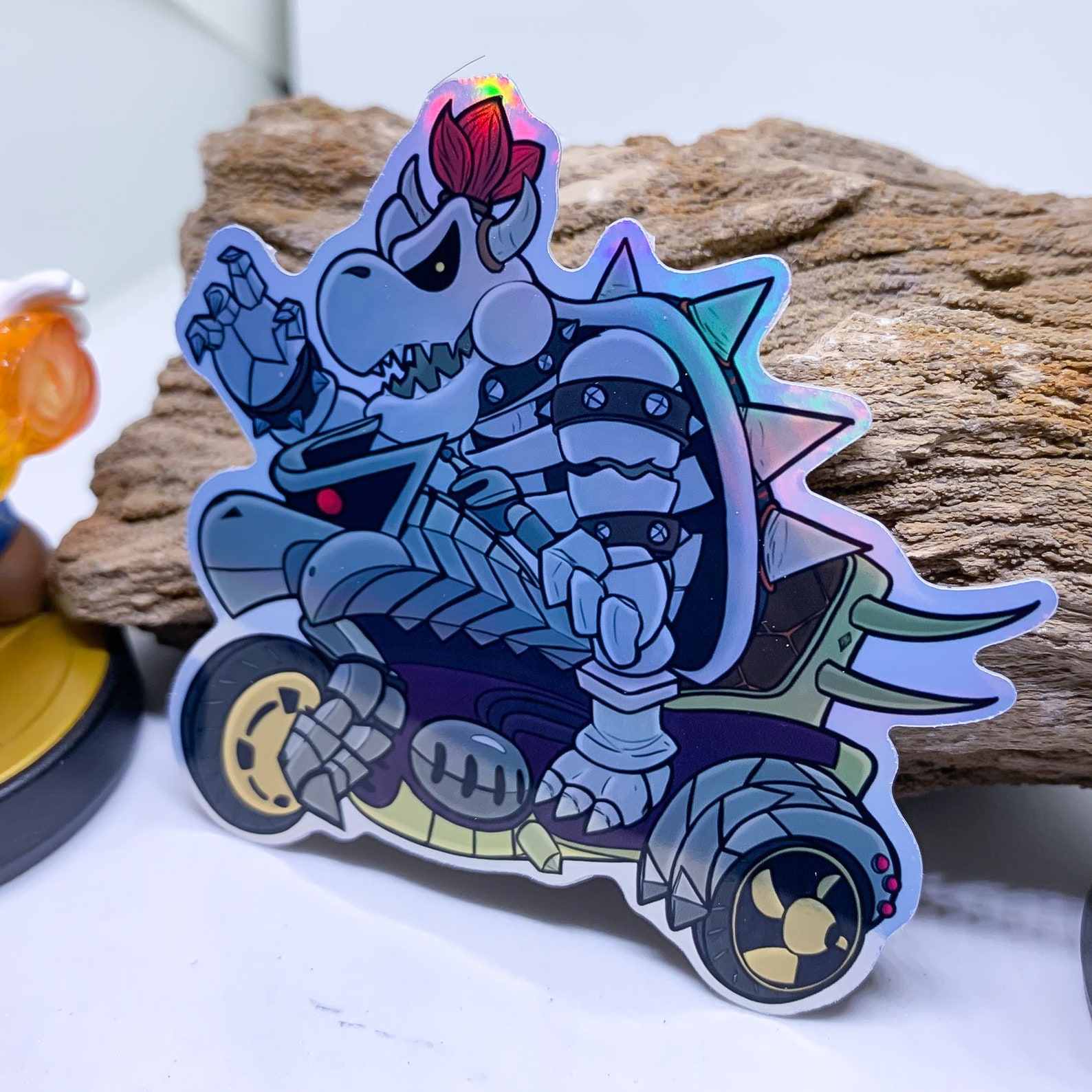 Dry Bowser Riding the Bone Rattler From Mario Kart 3 - Etsy