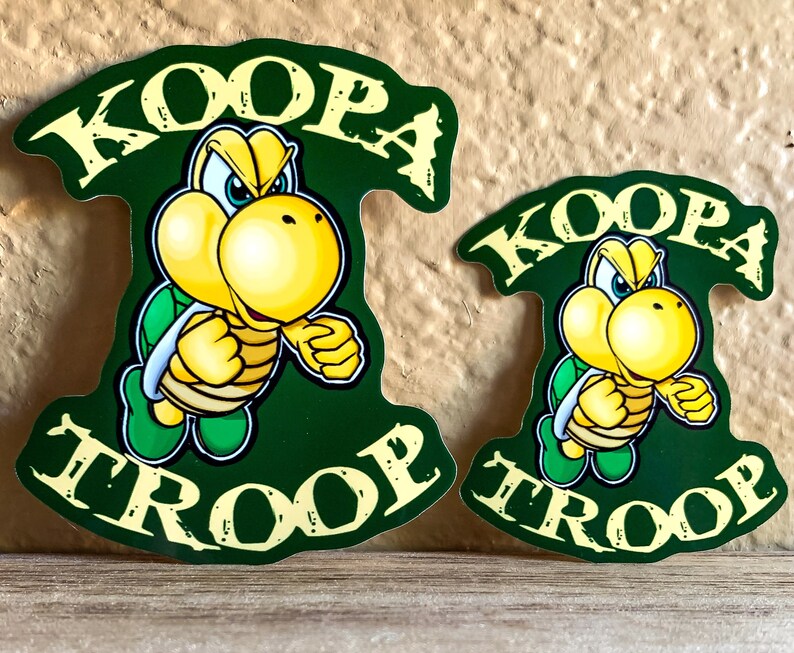 Koopa Troop - Super Mario Bros. Koopa Troopa Glossy Vinyl Sticker ...