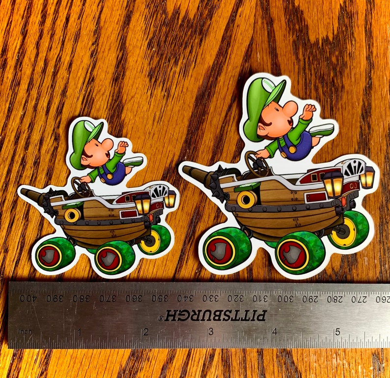 Baby Luigi Driving the Landship Kart From Mario Kart with - Etsy