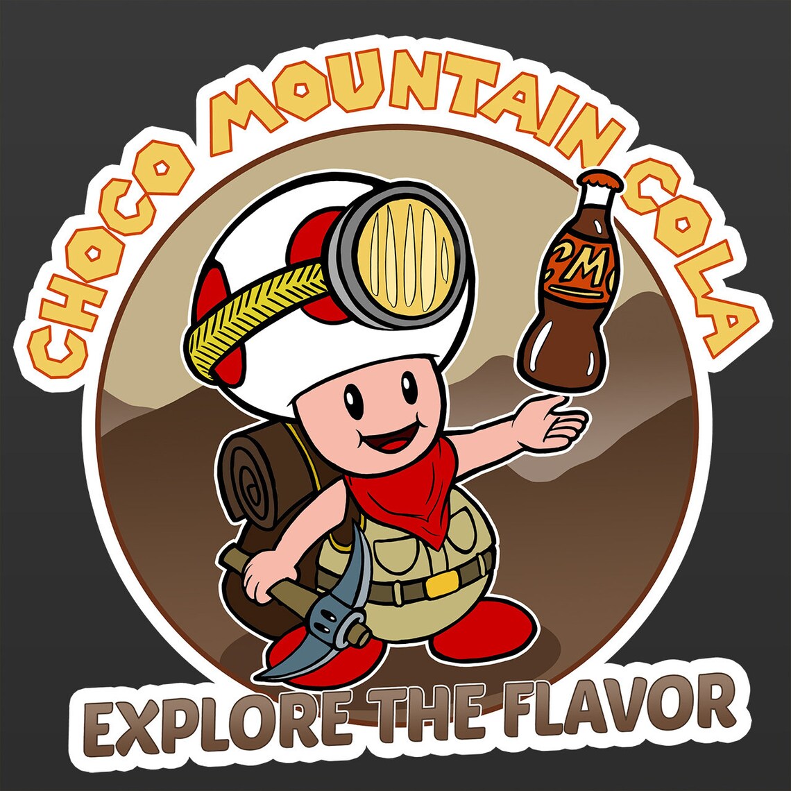 Captain Toad Choco Mountain Cola logo Nintendo | Etsy