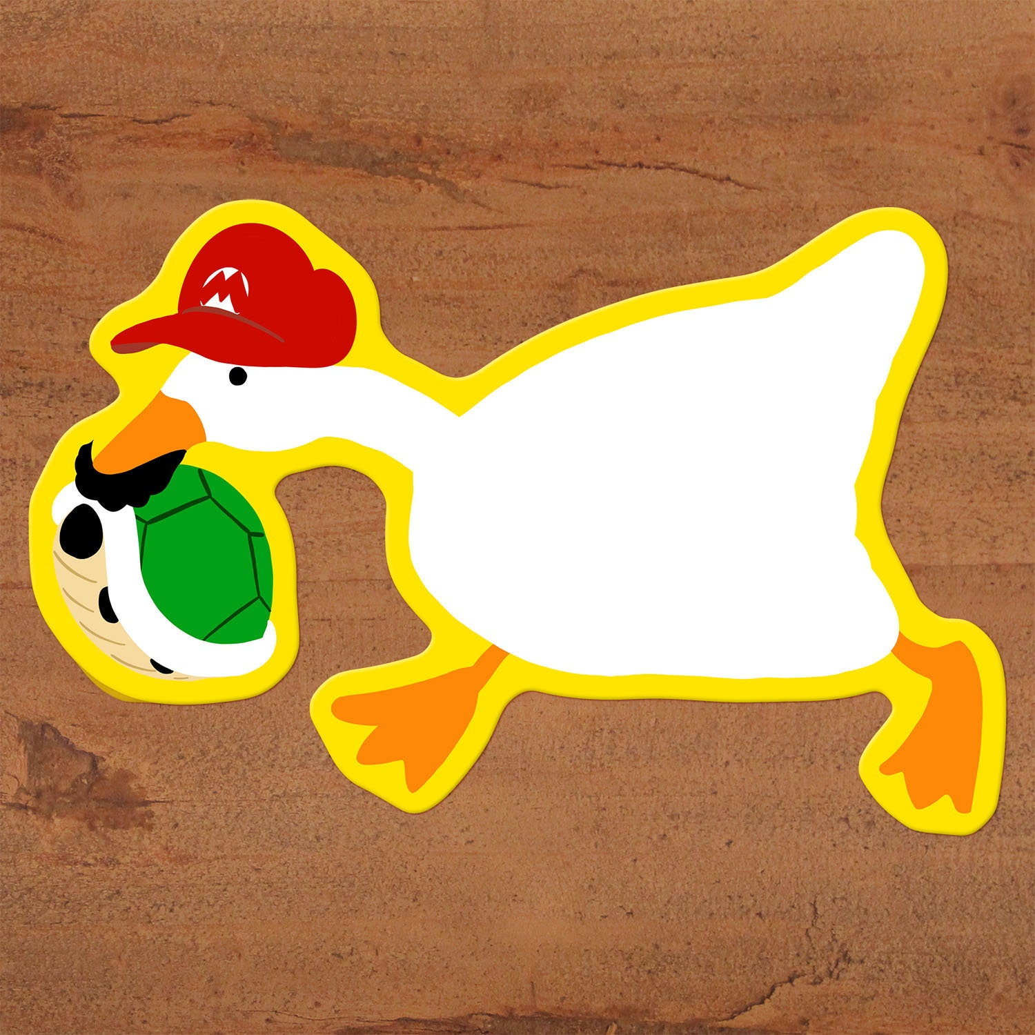 Mario Goose Sticker - Glossy Video Game Goose Game Super Mario sold by ...