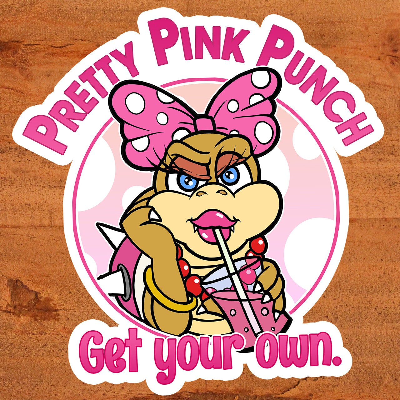 Pretty Pink Punch featuring Wendy O. Koopa Sticker Nintendo | Etsy