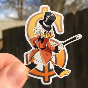 Scrooge Mcduck Sticker on Glossy Vinyl - Ducktales 2017 Dollar Sign ...