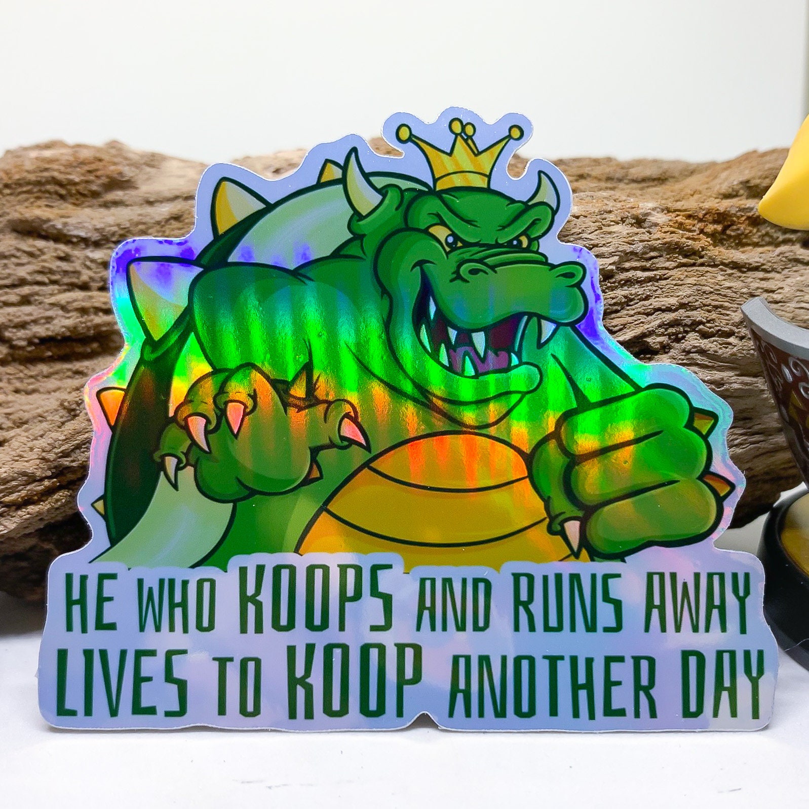 King Koopa he Who Koops and Runs Away Lives to Koop | Etsy