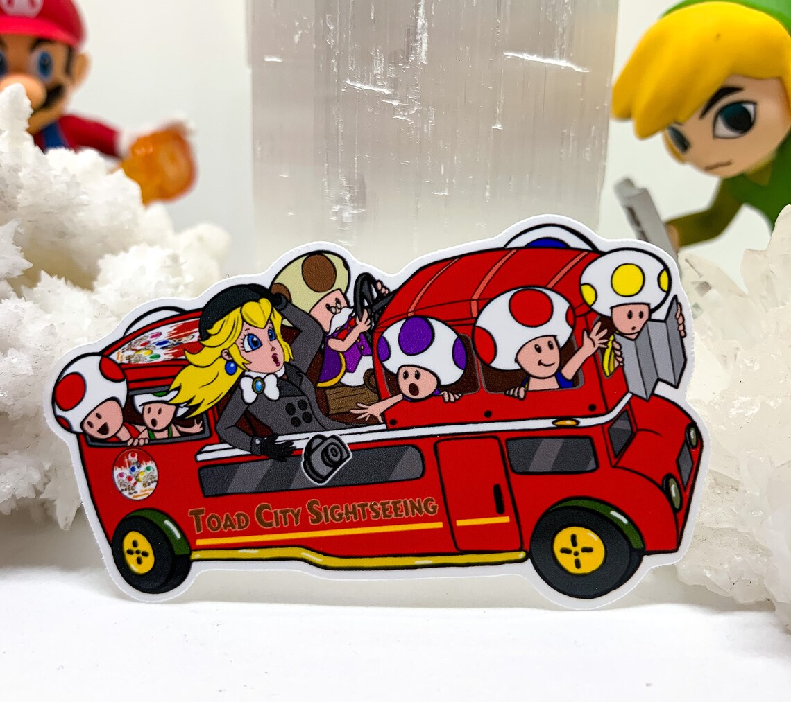 Super Mario Toad City Sightseeing Sticker | Etsy