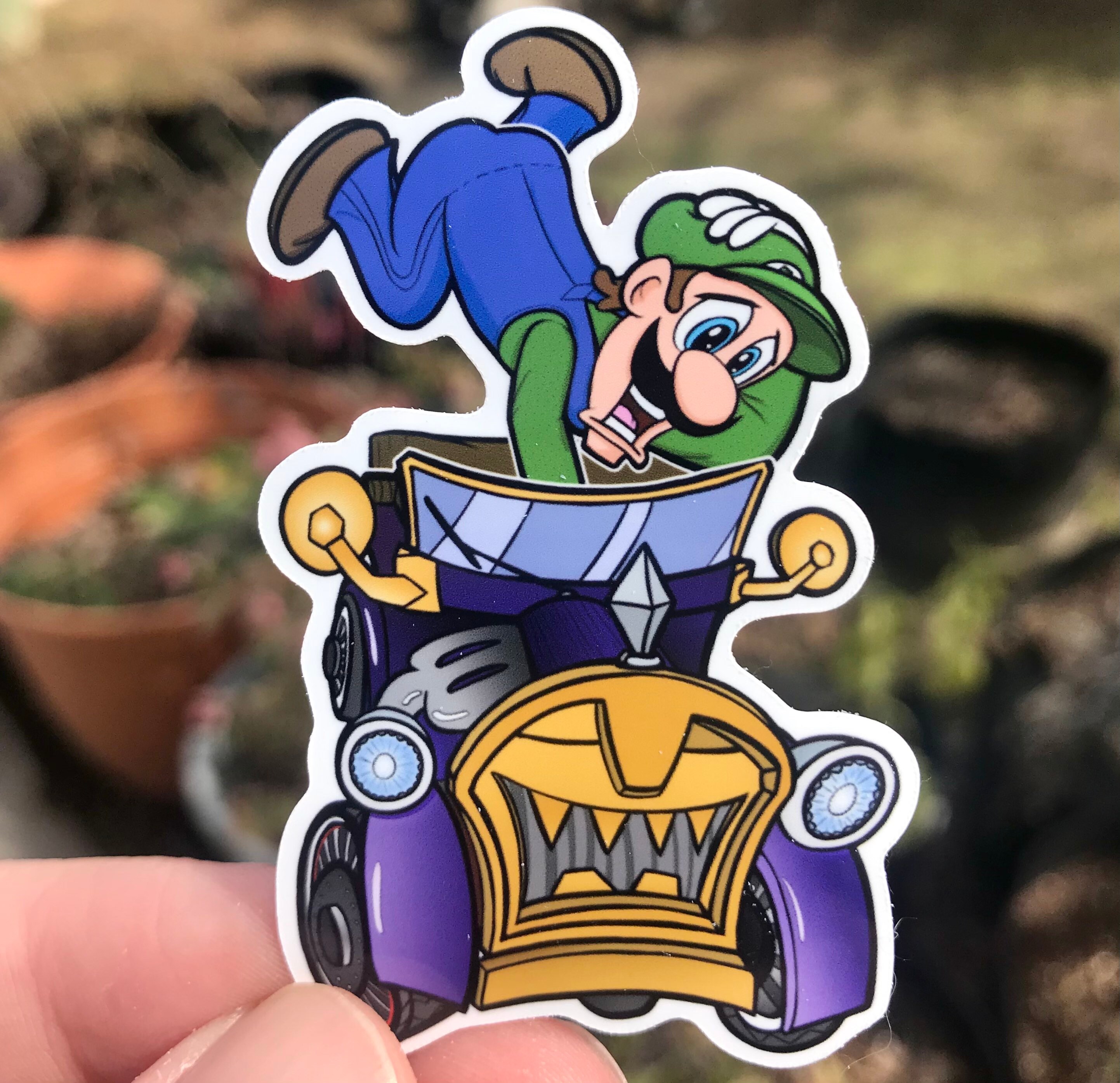Luigi Driving the Ghost Ride from Mario Kart Nintendo Super | Etsy