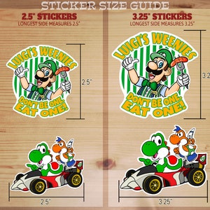 Super Mario Essen & Trinken Logo Sticker Pack #1 - Luigi, Diddy Kong ...
