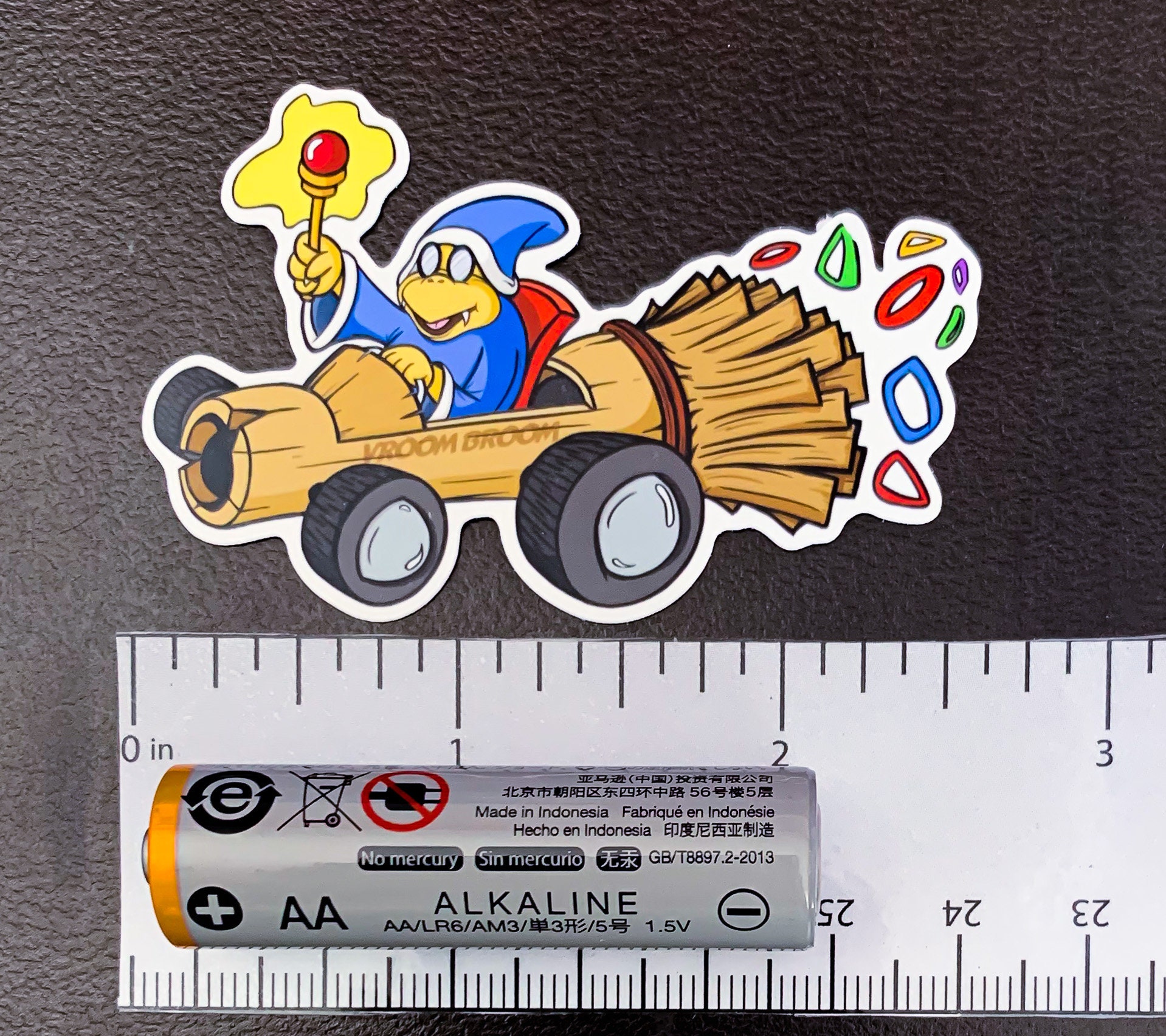 Kamek Driving the Vroom Broom Mario Kart Nintendo Sticker on | Etsy