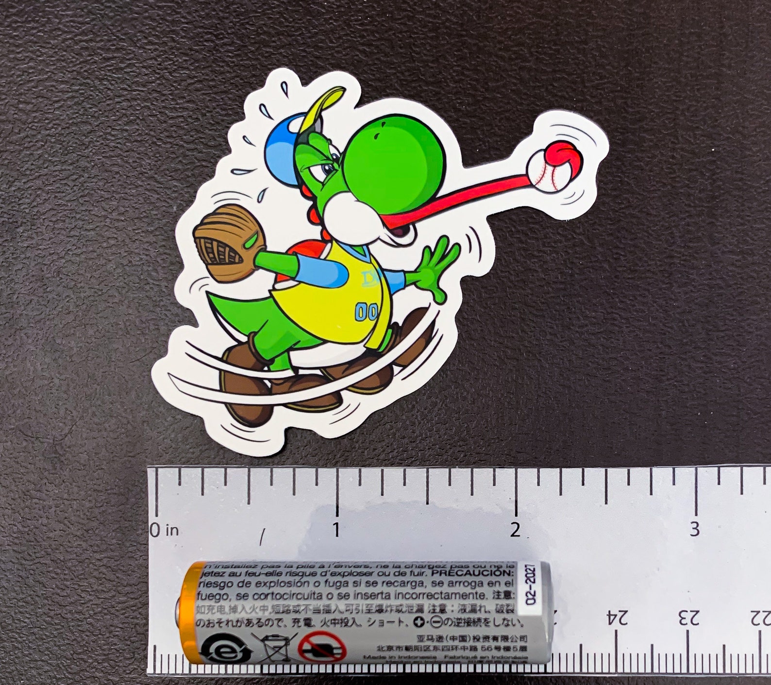 Yoshi Catching a Baseball With His Tongue Nintendo Sticker - Etsy