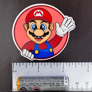 Super Mario Circle Vinyl Sticker Glossy Video Game Decal Custom Hand ...