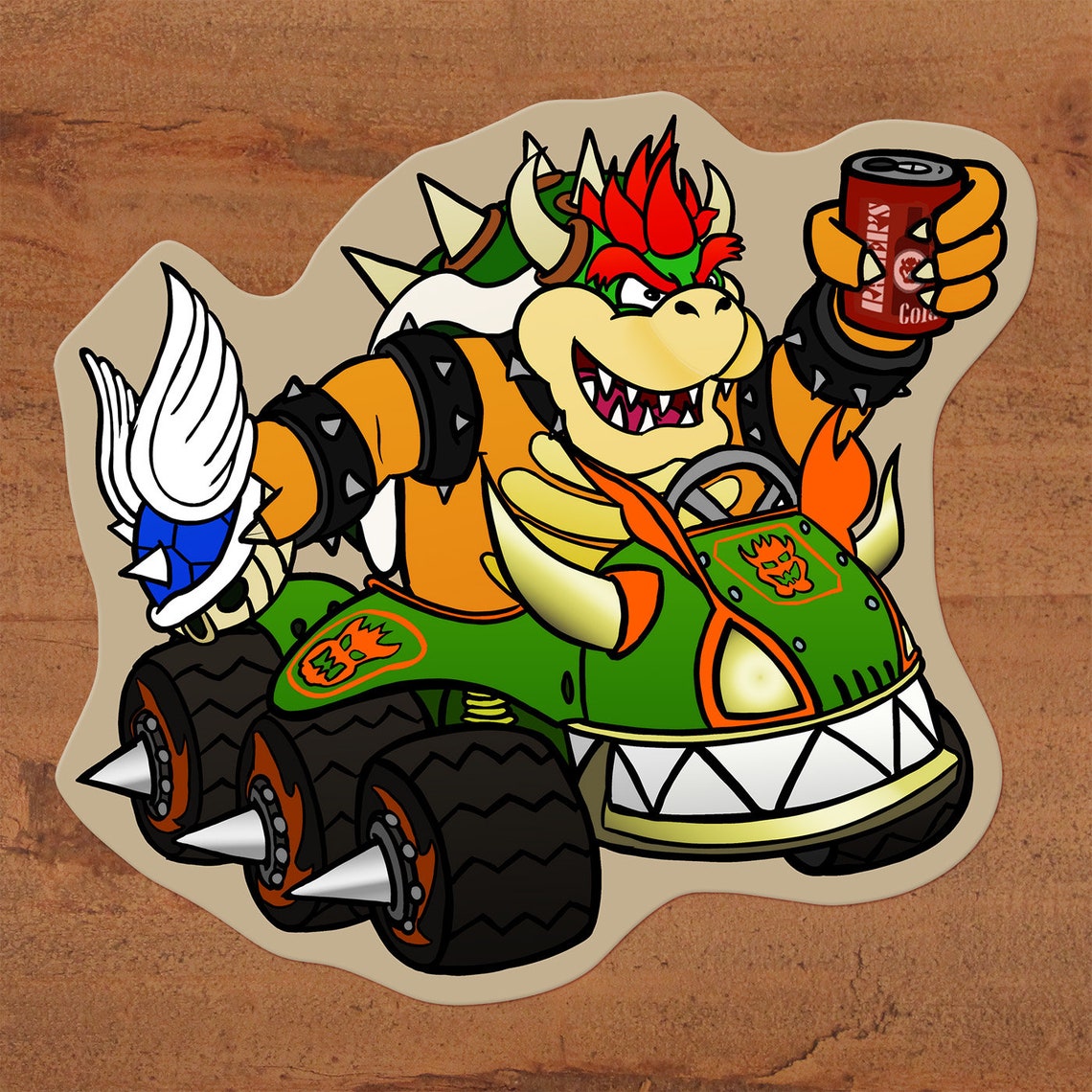 Mario Kart Stickers Peach Bowser Yoshi Roy Kamek | Etsy