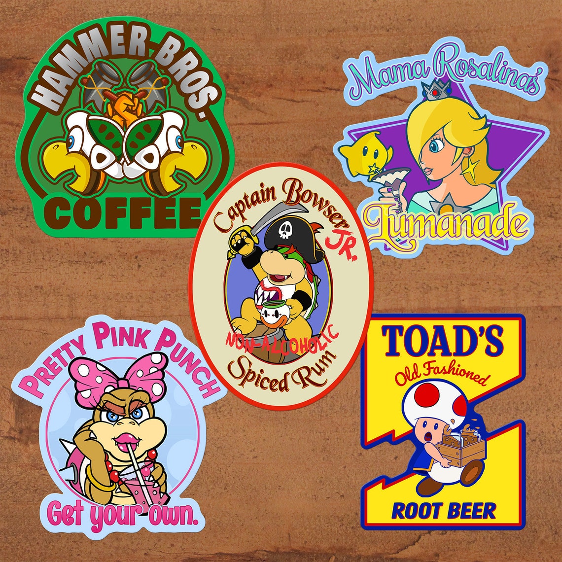 Super Mario Food & Drink Logo Sticker Pack 2 Hammer Bros - Etsy Schweiz
