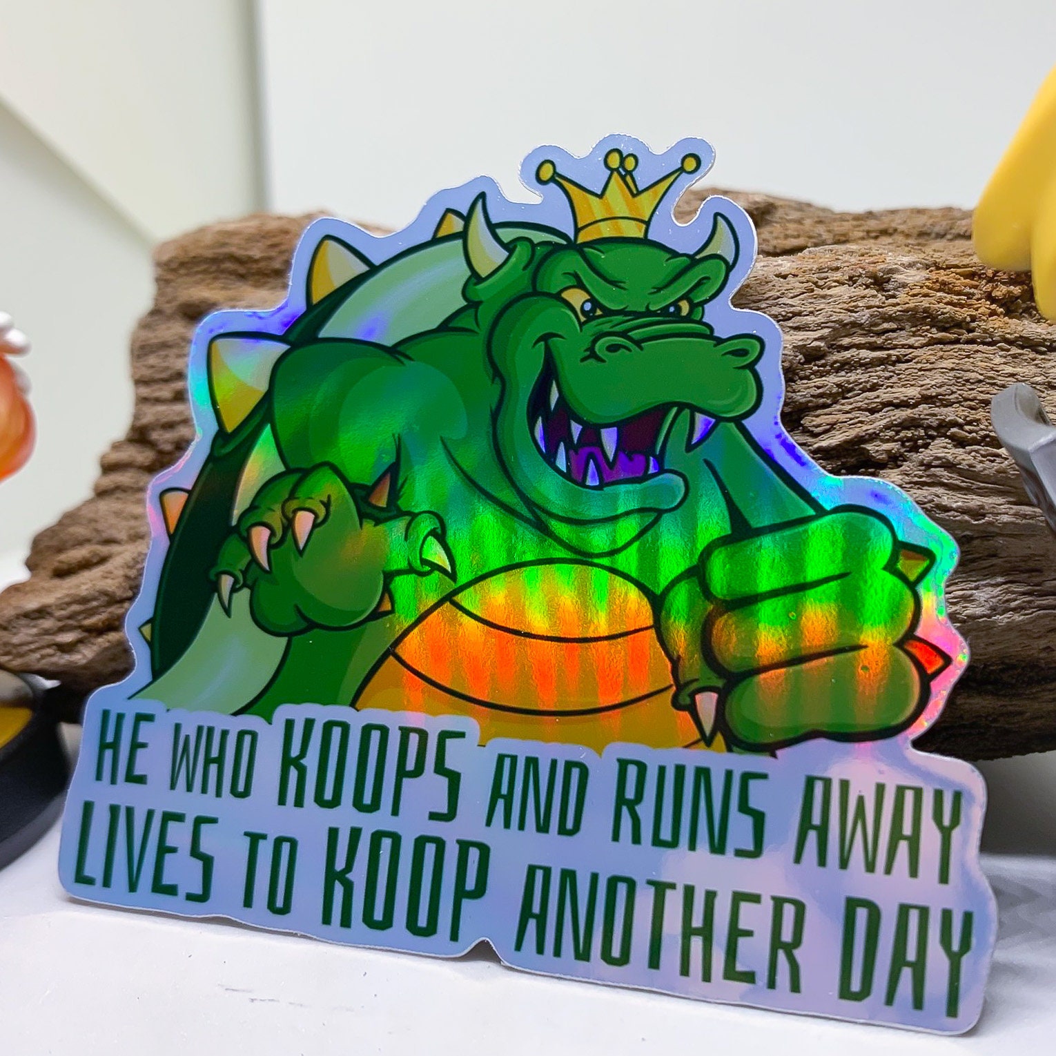 King Koopa he Who Koops and Runs Away Lives to Koop | Etsy