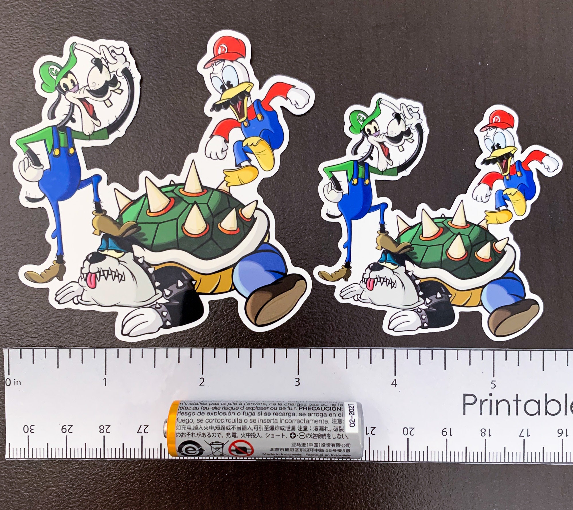 Super...Duck Bros Mario Bros and Mickey Mouse Mash-up Sticker | Etsy