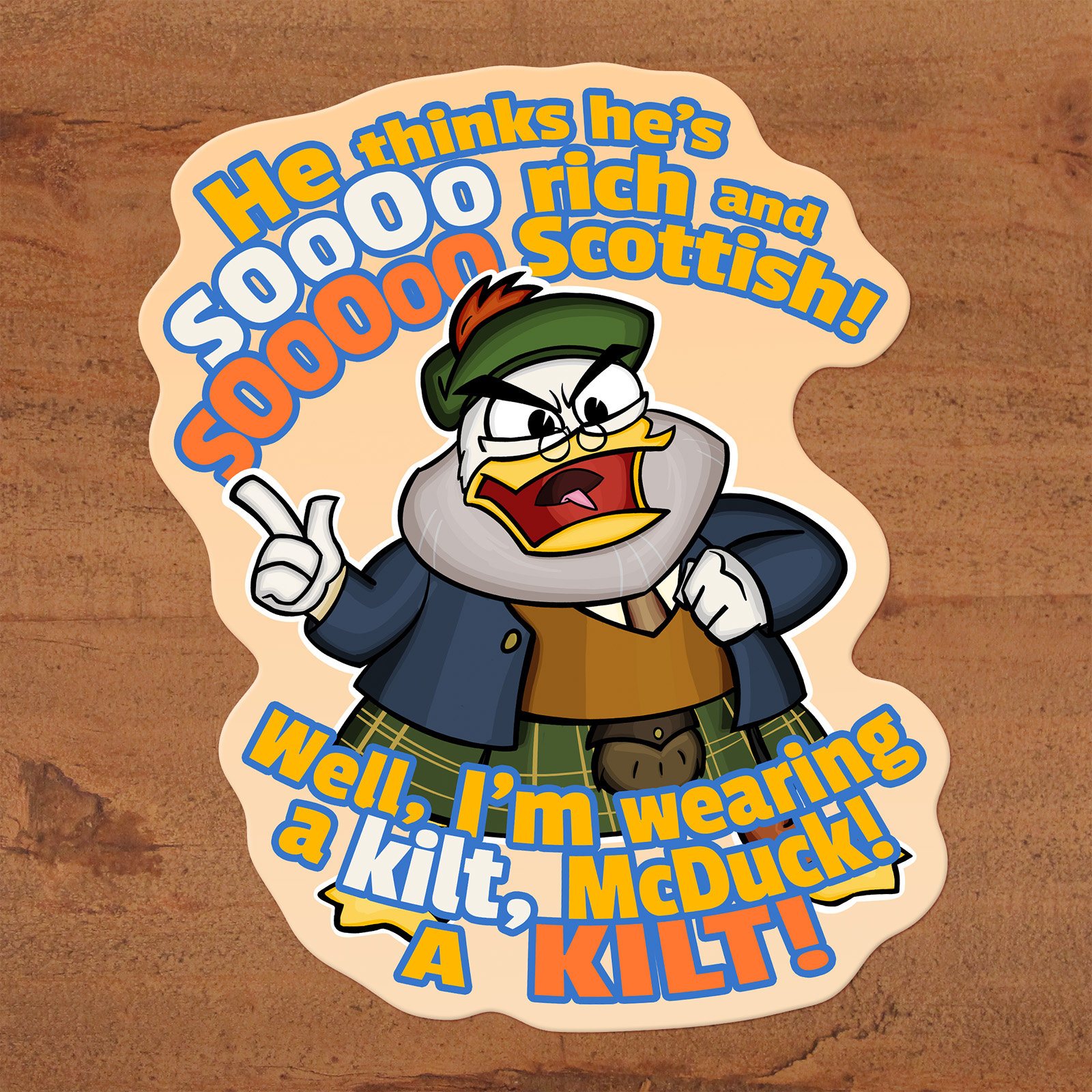 Flintheart Glomgold Ducktales Sticker on Glossy Vinyl He | Etsy