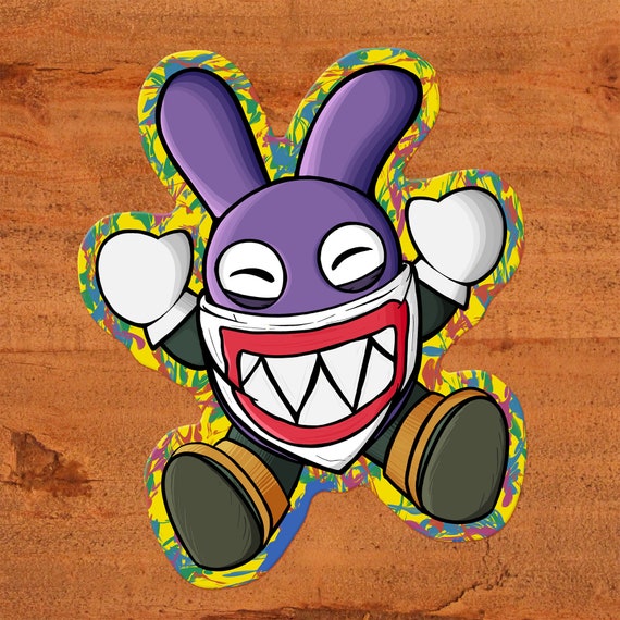 Nabbit Paint Splash Nintendo Super Mario Bros. Glossy Vinyl - Etsy