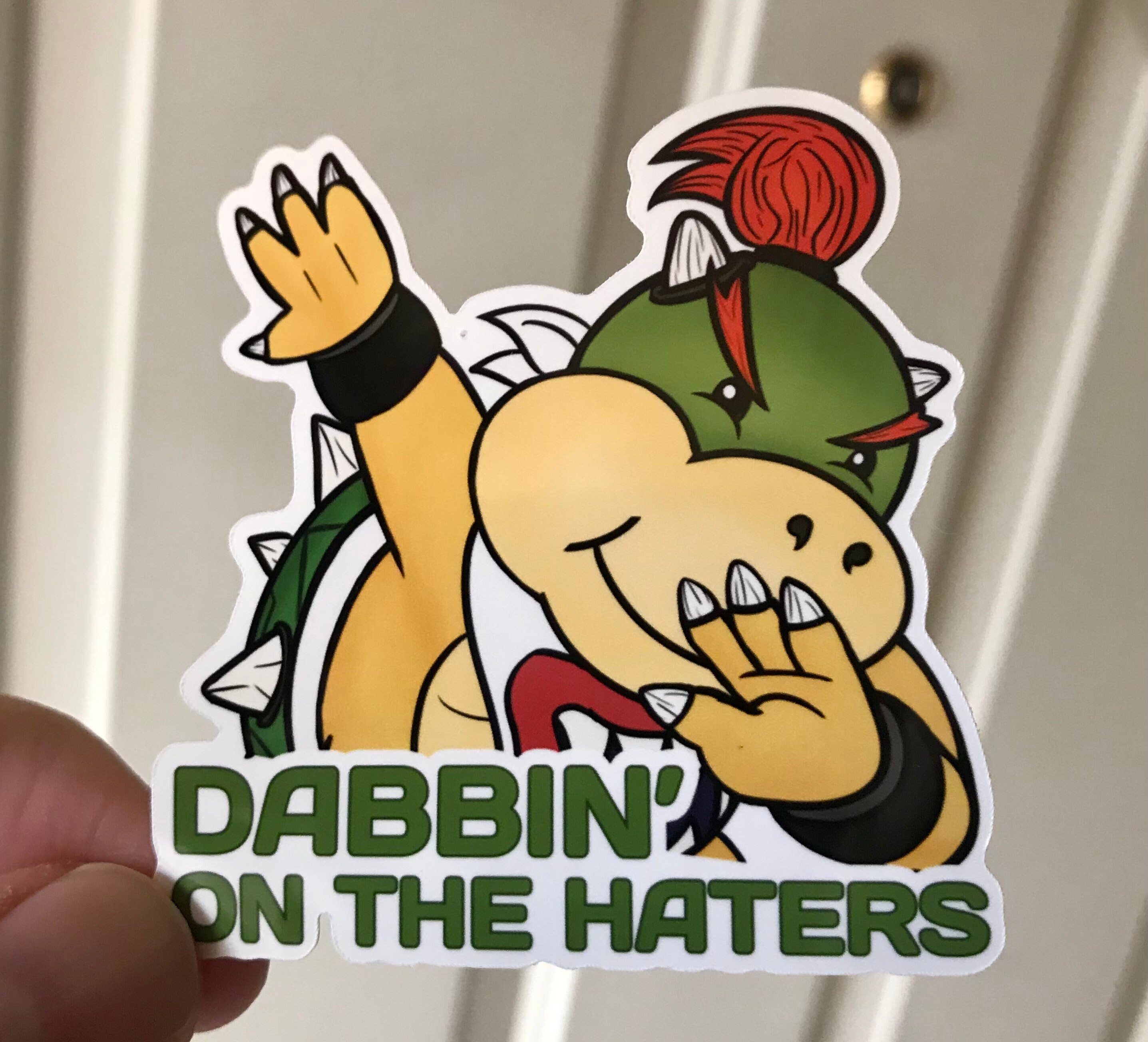 Bowser Jr. Dabbin' on the Haters Nintendo Sticker on - Etsy