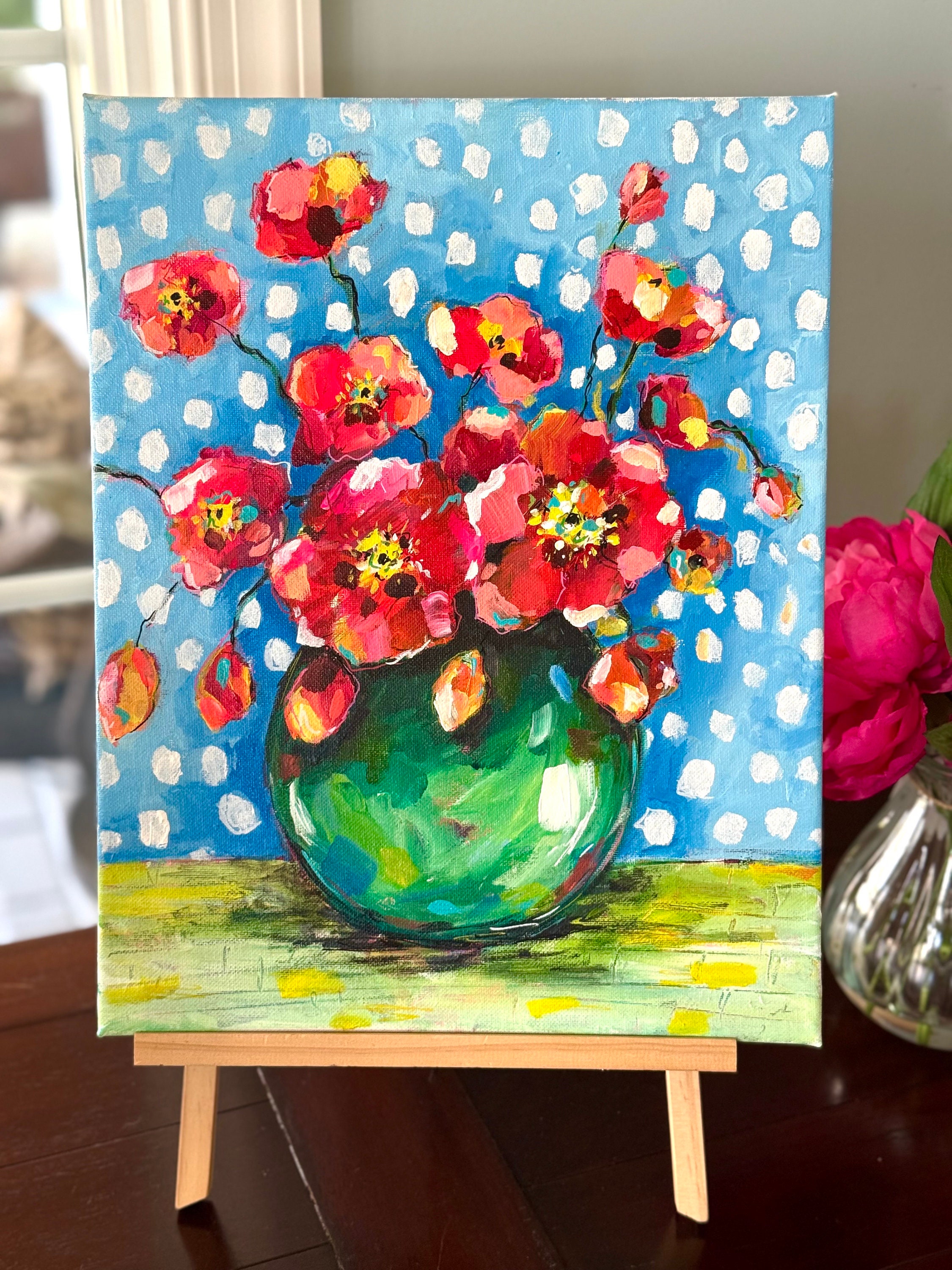 Title : “ruby Red” is an Original Acrylic / Mixed Media Painting on ...