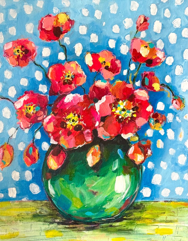 Title : “ruby Red” is an Original Acrylic / Mixed Media Painting on ...