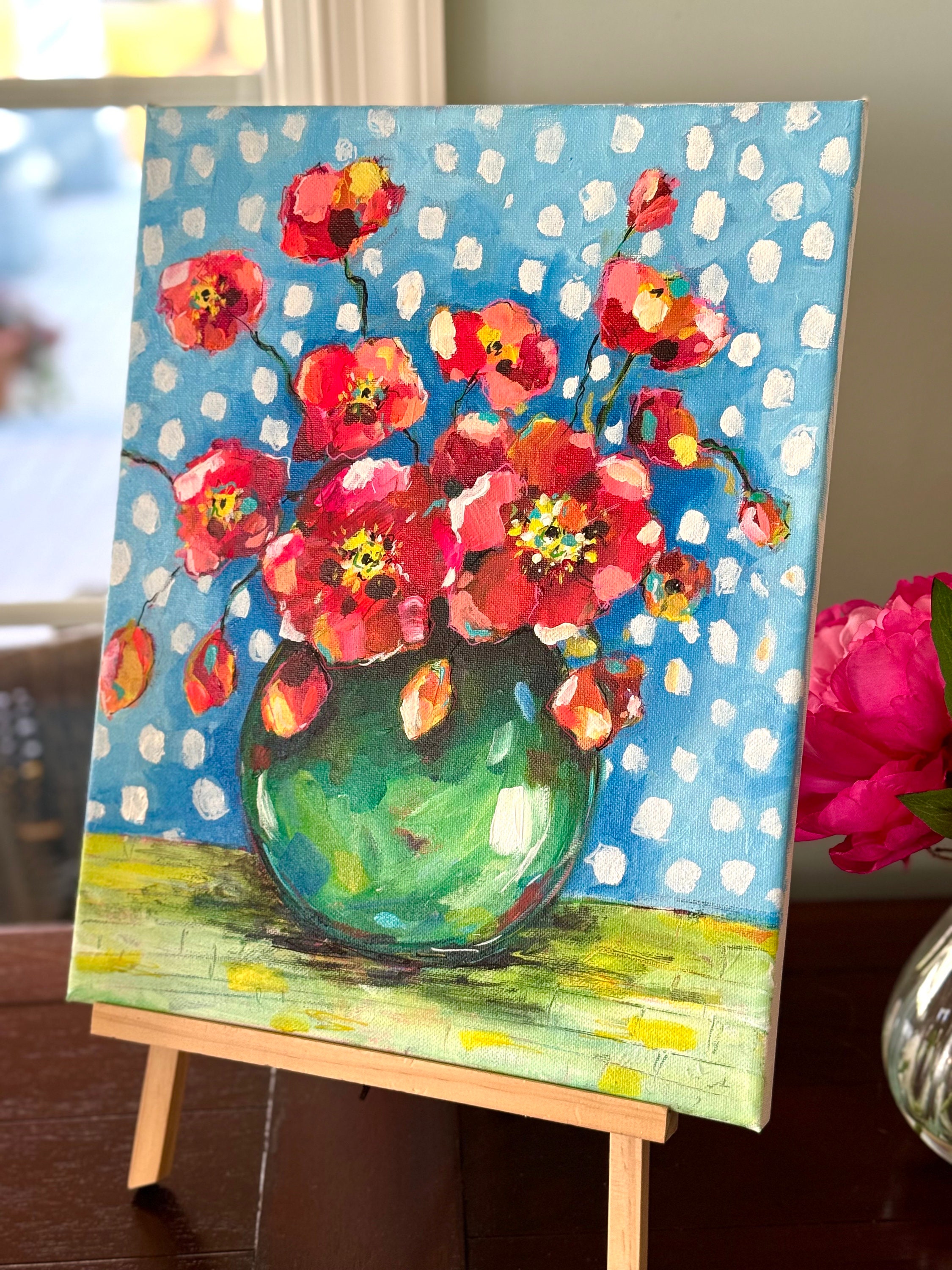 Title : “ruby Red” is an Original Acrylic / Mixed Media Painting on ...