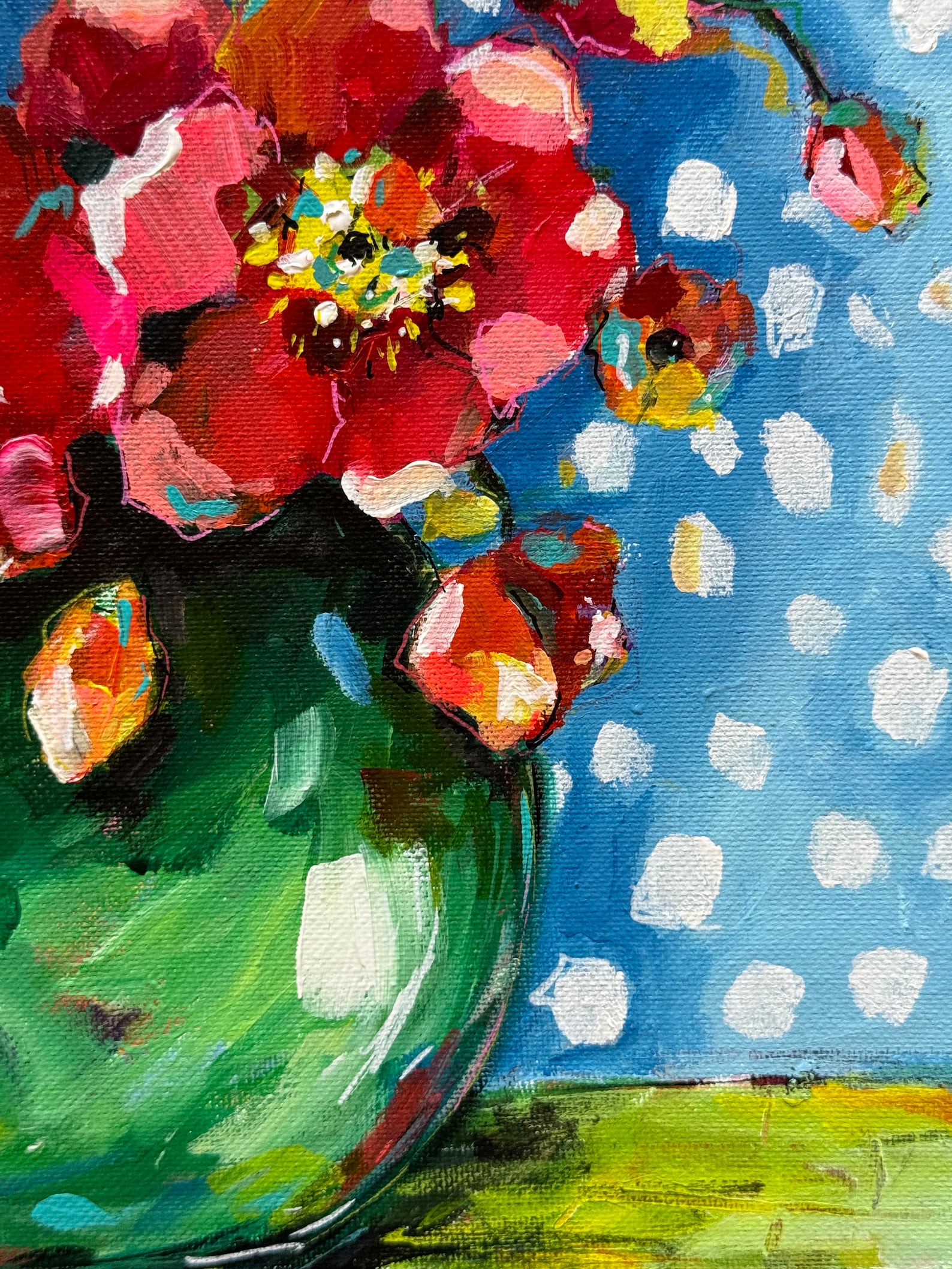 Title : “ruby Red” is an Original Acrylic / Mixed Media Painting on ...