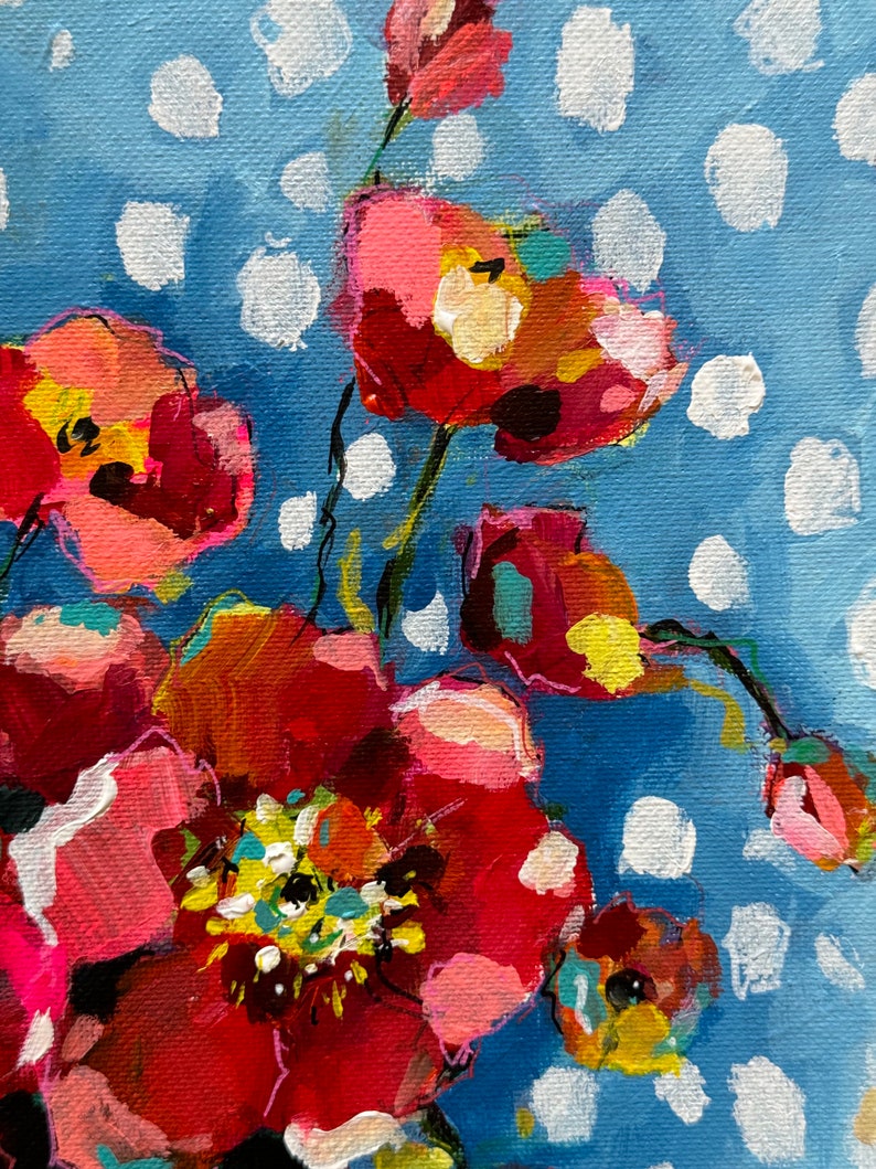 Title : “ruby Red” is an Original Acrylic / Mixed Media Painting on ...