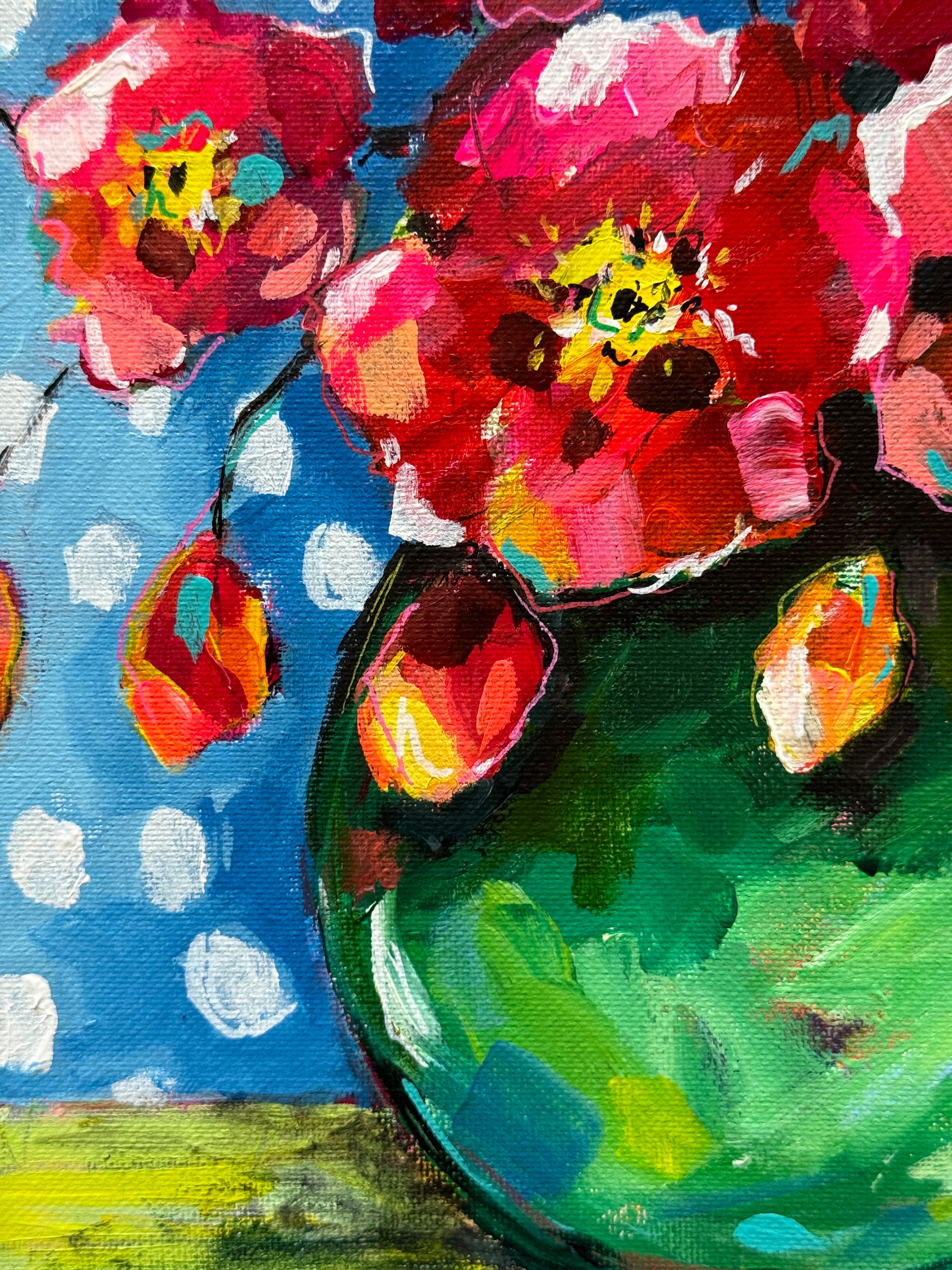 Title : “ruby Red” is an Original Acrylic / Mixed Media Painting on ...