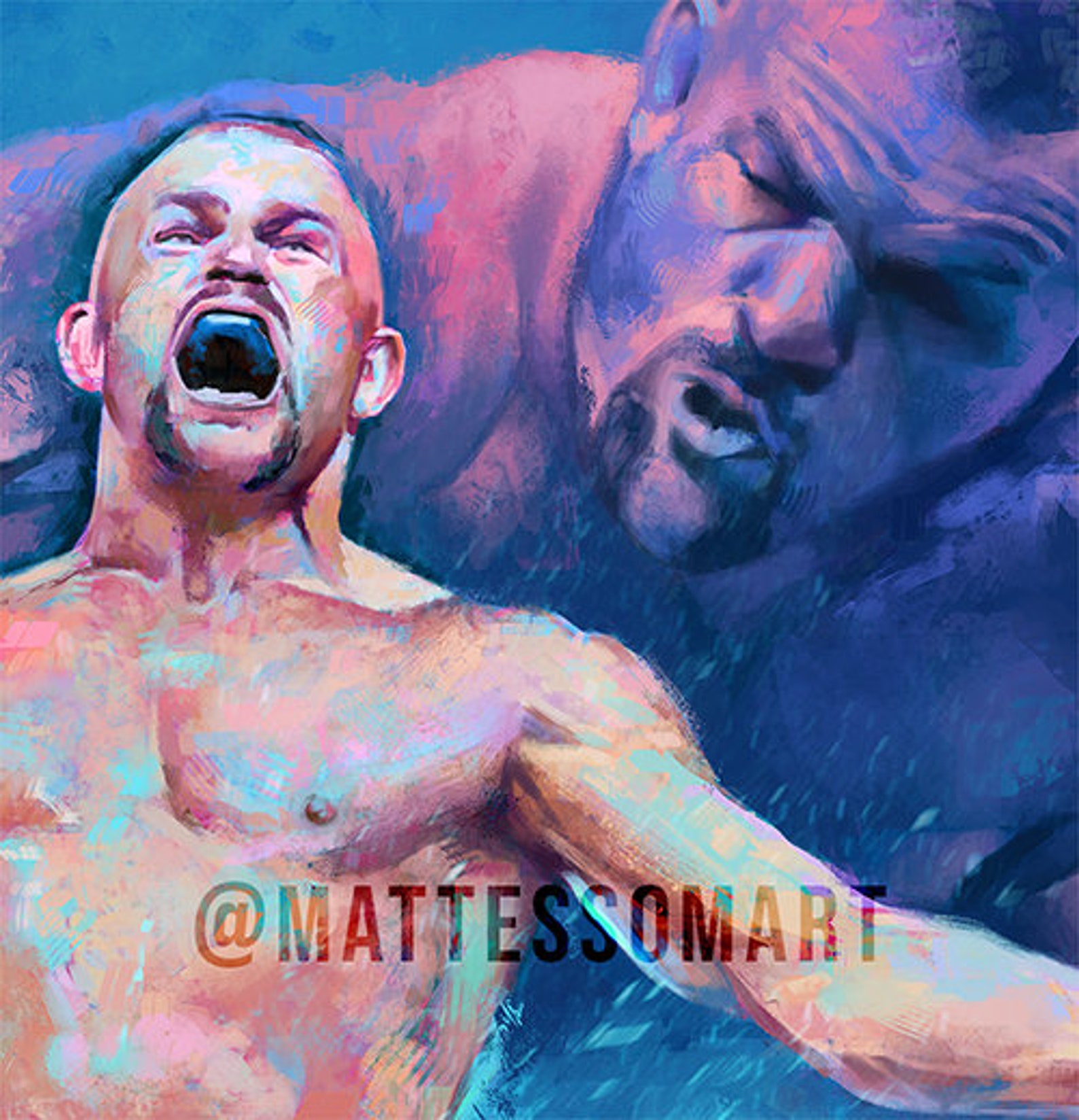 Art Print, UFC the Iceman, Digital Portrait Print, Wall Art, Poster, A3 ...