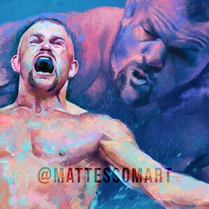 Art Print, UFC the Iceman, Digital Portrait Print, Wall Art, Poster, A3 ...