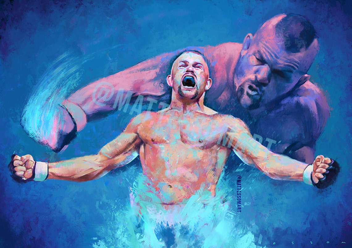 Art Print, UFC the Iceman, Digital Portrait Print, Wall Art, Poster, A3 ...