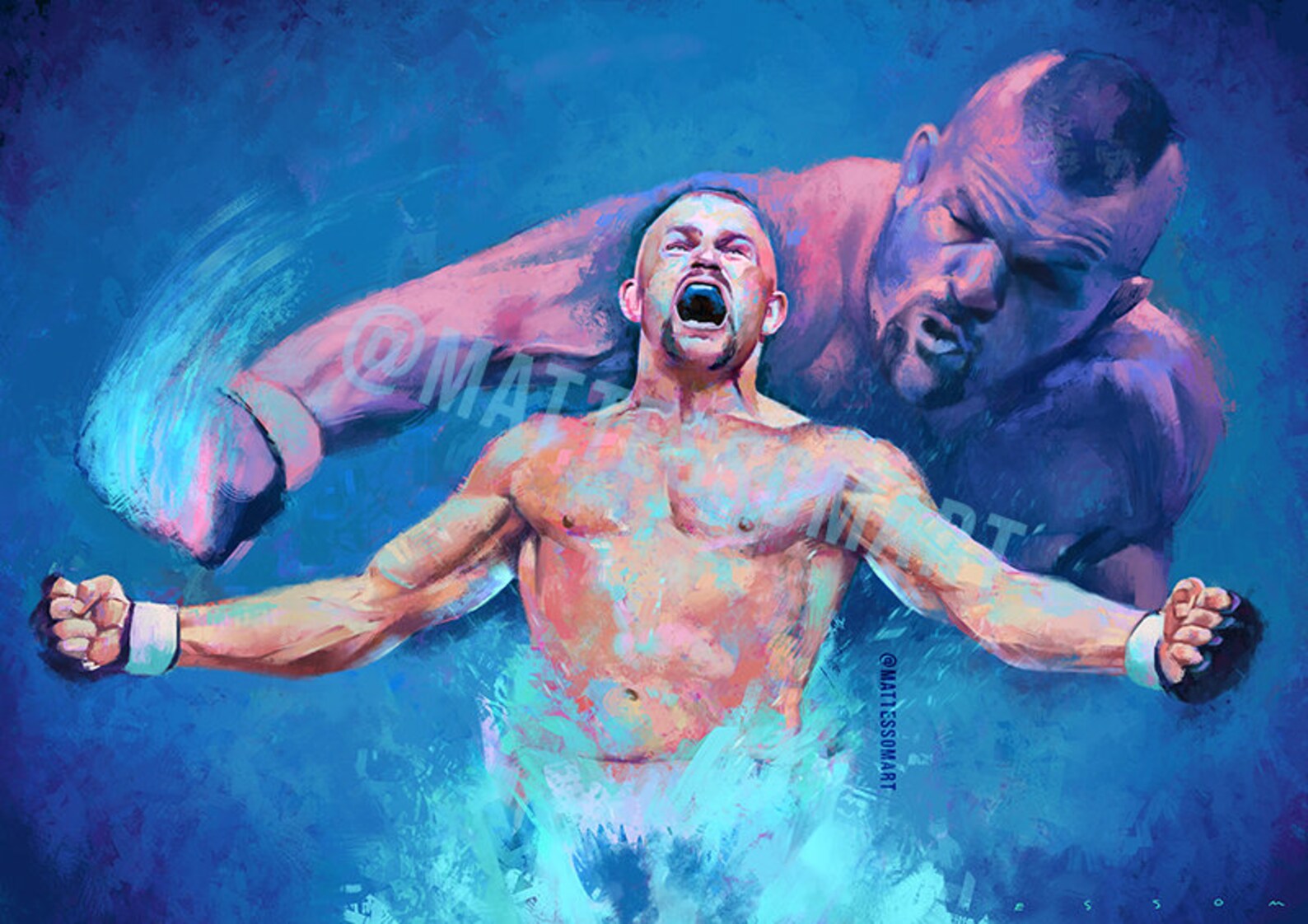 Art Print, UFC the Iceman, Digital Portrait Print, Wall Art, Poster, A3 ...