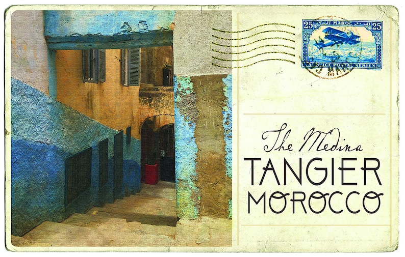 Dimensions carte postale - Tanger, Maroc - Etsy France