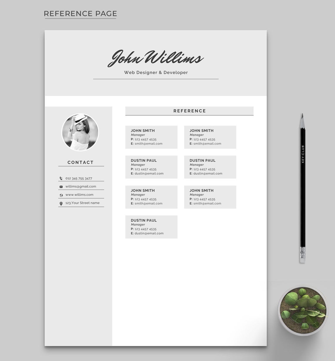 Resume CV Template Customizable in Word & Canva Edit Anywhere on Any ...