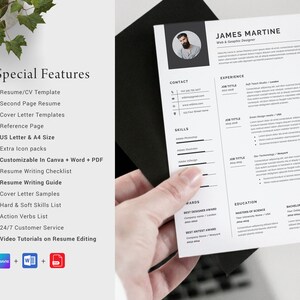 Ats-friendly Resume Template for Word and Canva | Cover Letter and ...