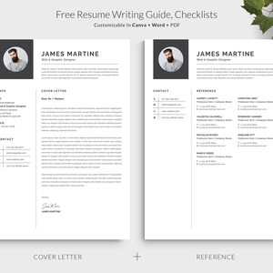 Ats-friendly Resume Template for Word and Canva | Cover Letter and ...