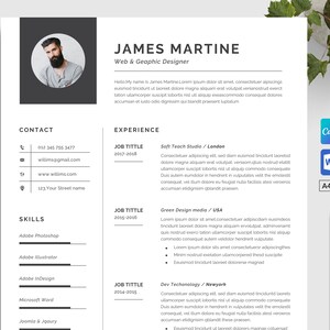 Ats-friendly Resume Template for Word and Canva | Cover Letter and ...