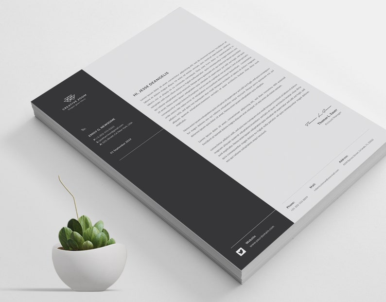Letterhead Template | Business Letterhead | Corporate Letterhead | Word ...