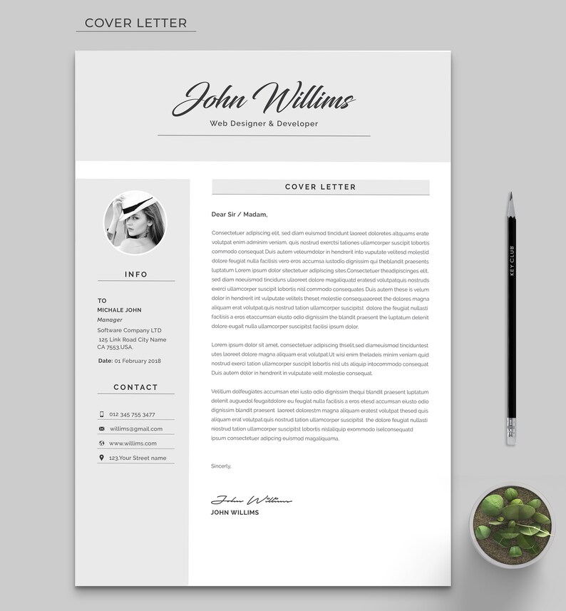 Resume CV Template Customizable in Word & Canva Edit Anywhere on Any ...