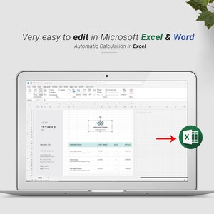 Invoice Template MS Excel Auto Calculation Features Business Invoice ...
