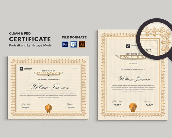 Certificate Ai Template