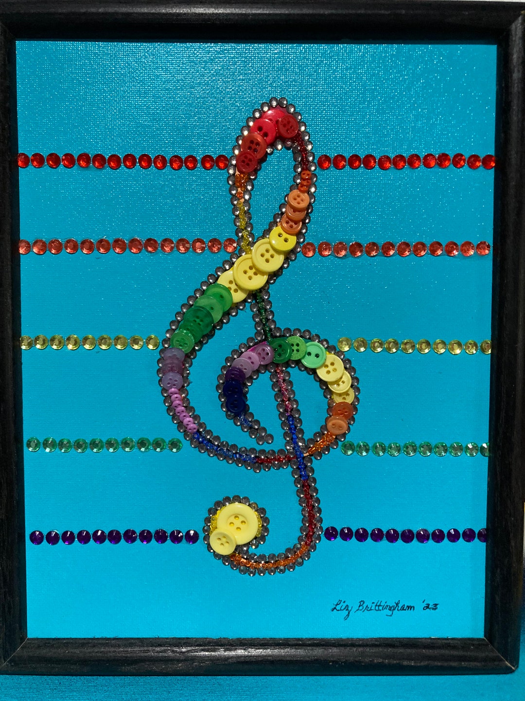 Button Rainbow Music Clef - Etsy