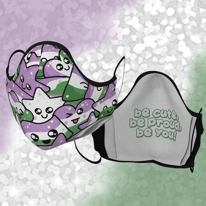 Lgbtqties Genderqueer Mask adult & Kids Sizes | Etsy