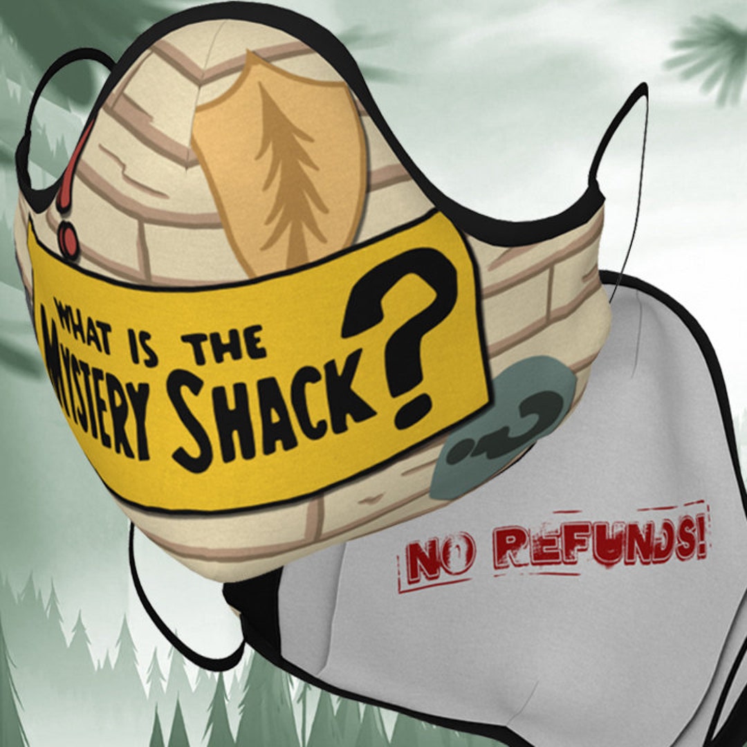 Mystery Shack Sticker Mask adult & Kids Sizes Gravity Falls Disney Stan ...