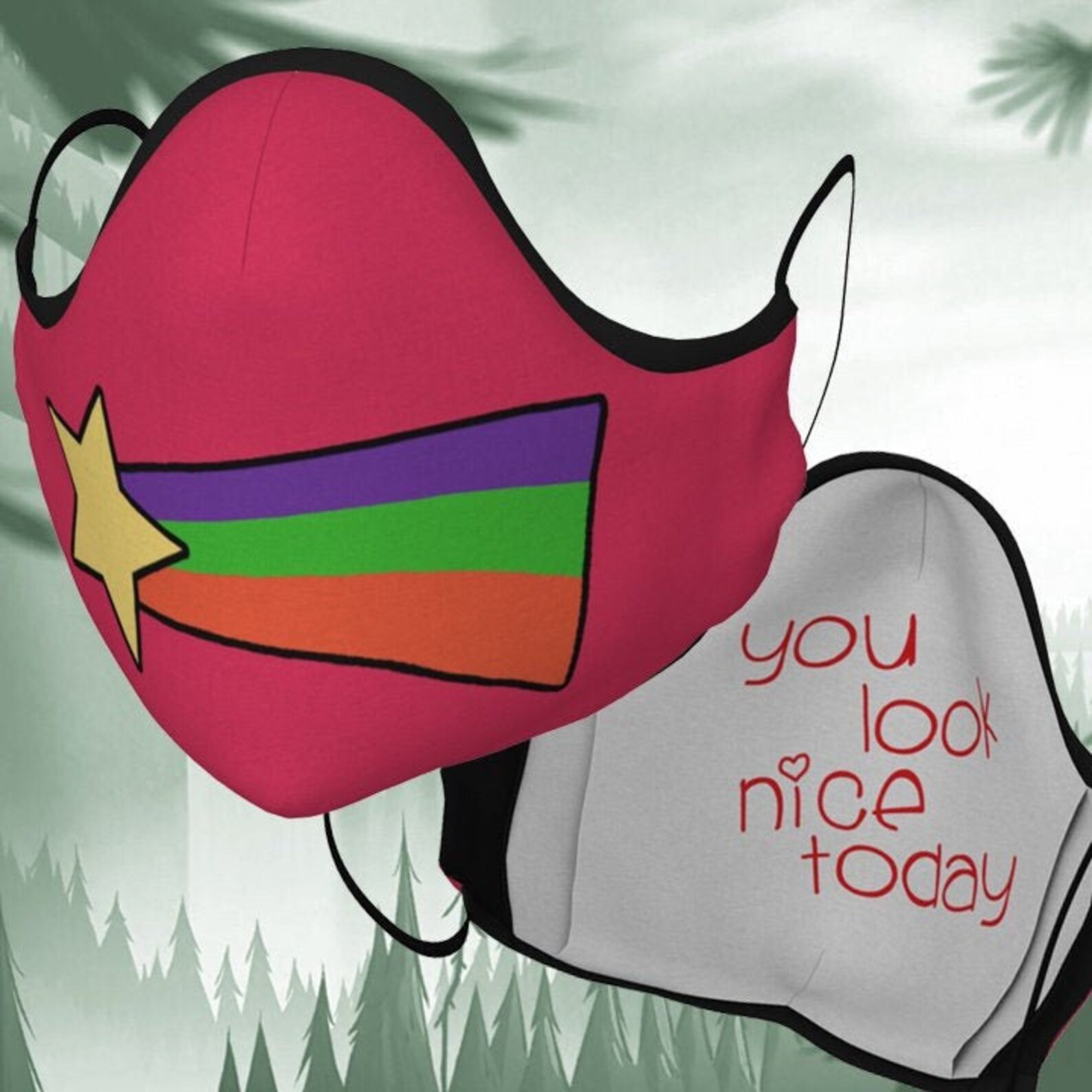 Mabel Rainbow Mask adult & Kids Sizes Gravity Falls Pines - Etsy
