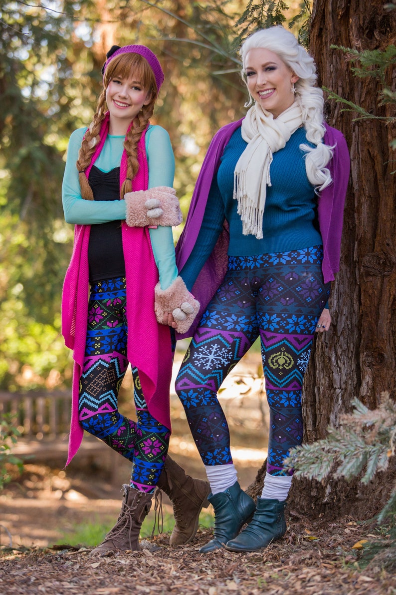 Princess Anna Winter Print Leggings | Etsy