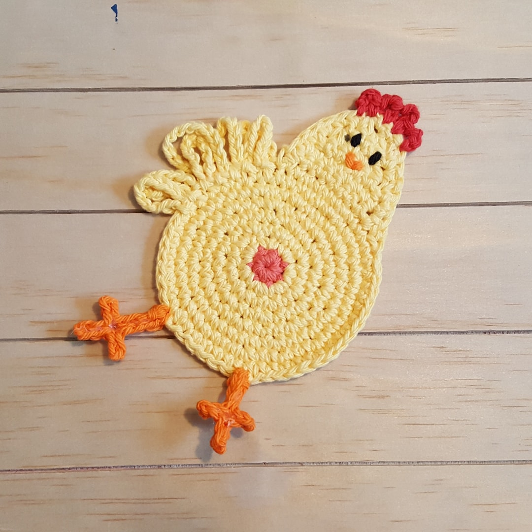 Chicken Butt Coaster, Set of 4 | Cotton Coasters | Farm Coasters ...
