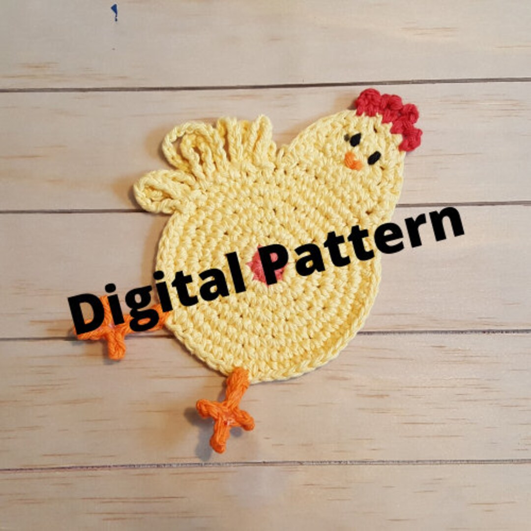 Digital Pattern Chicken Butt Coaster | Funny Coaster | Farm Coaster ...